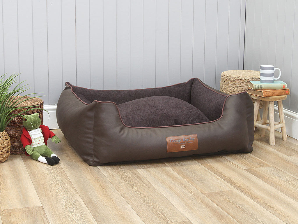 Burley Orthopaedic Walled Dog Bed For Large Dogs | Mahoganny Colour