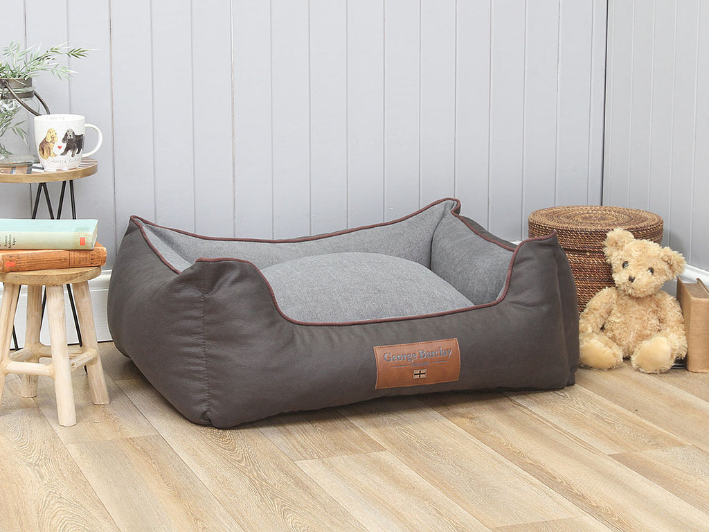 Burley Orthopaedic Walled Dog Bed For Medium Dogs | Graphite / Oslo Colour