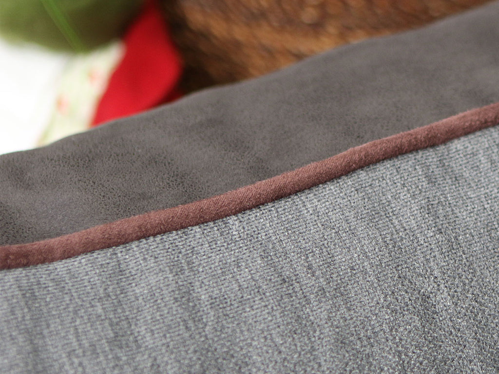 Burley Orthopaedic Walled Dog Bed For Large Dogs | Graphite / Oslo Colour