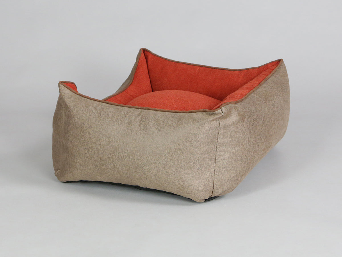 Selbourne Orthopaedic Walled Dog Bed for small dogs | Ginger / Ember Colour