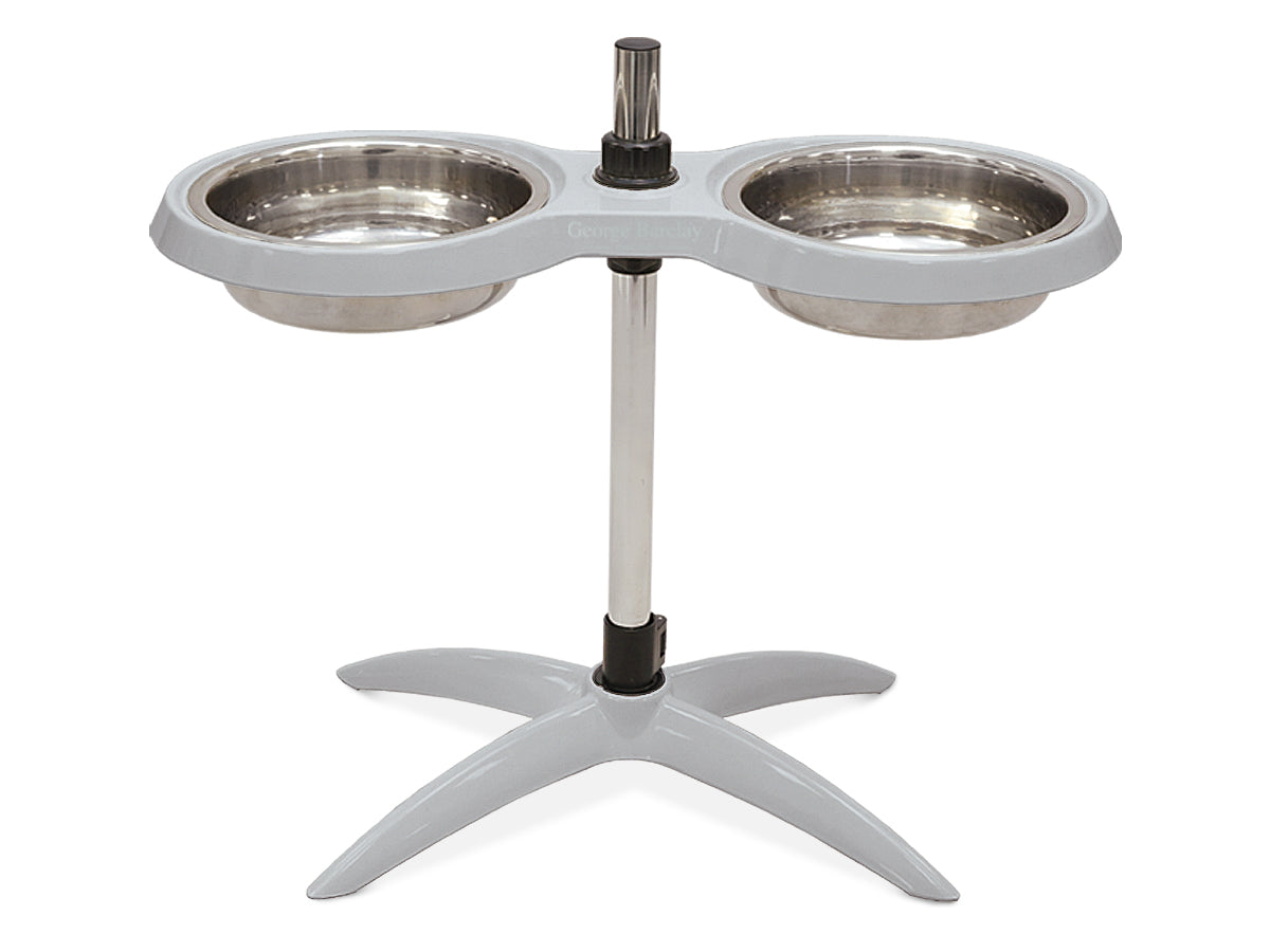 Height Adjustable Double Feeding Dog Bowl 2 x 2200ml