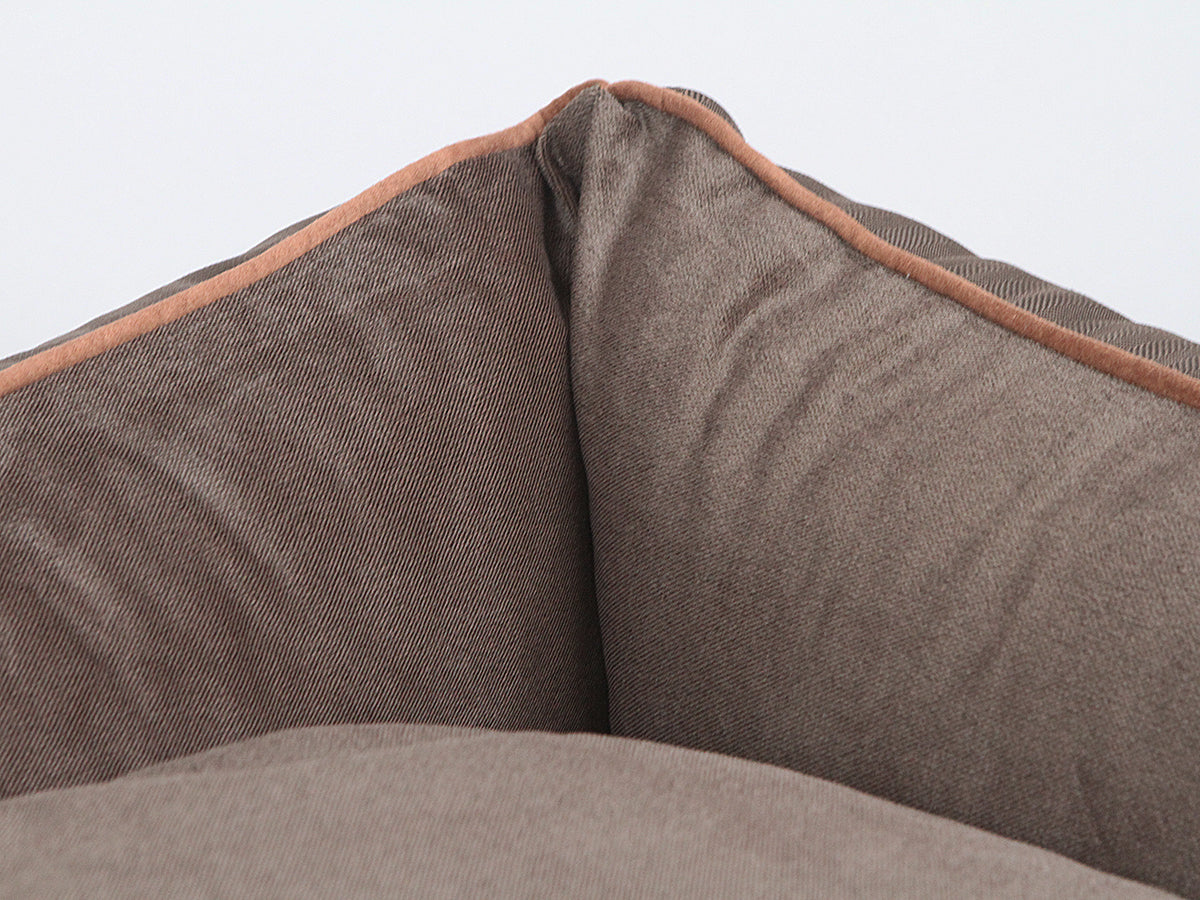 Savile Orthopaedic Walled Dog Bed For Large Dogs | Tanner's Brown Colour